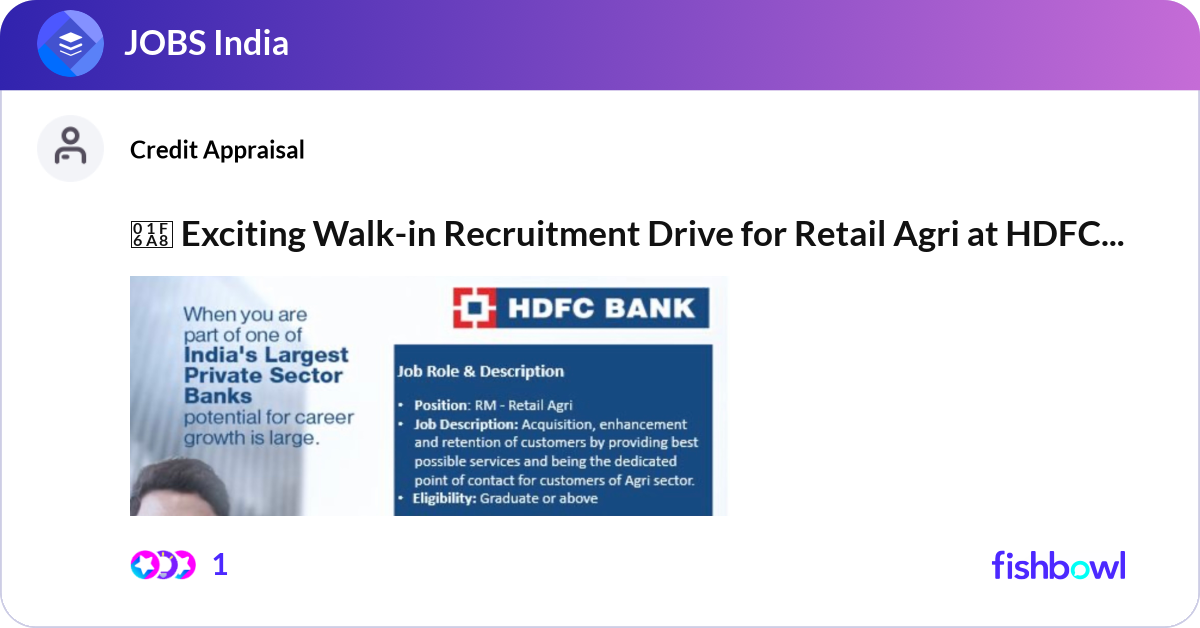 🚨 Exciting Walk-in Recruitment Drive for Retail A... | Fishbowl