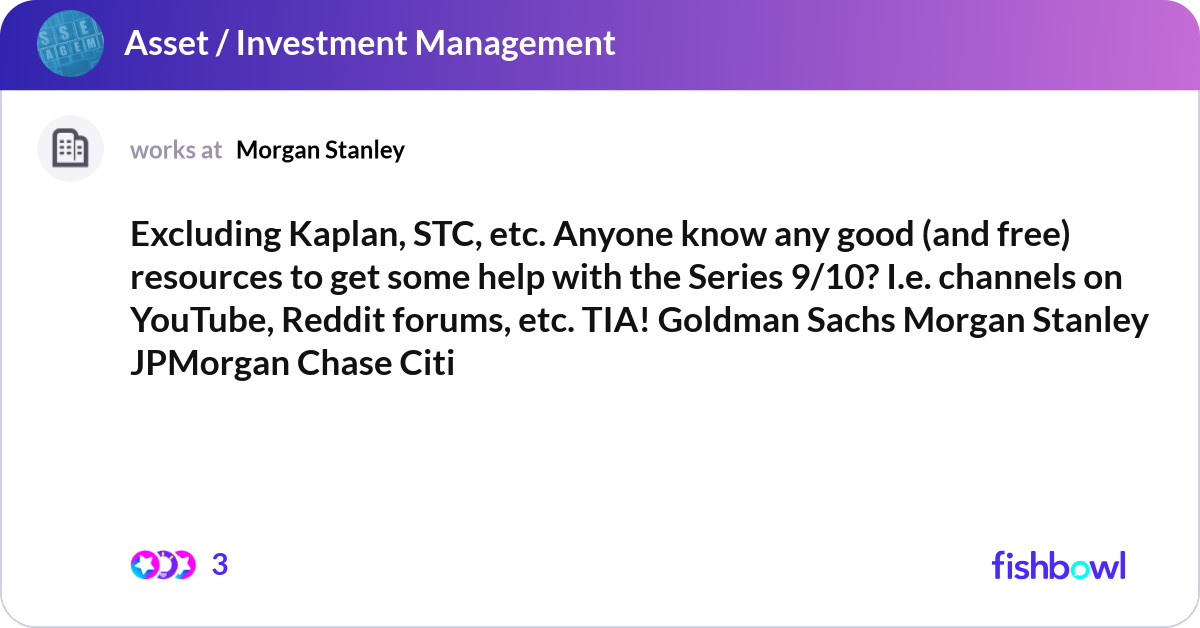 Excluding Kaplan, STC, etc. Anyone know any good (... | Fishbowl