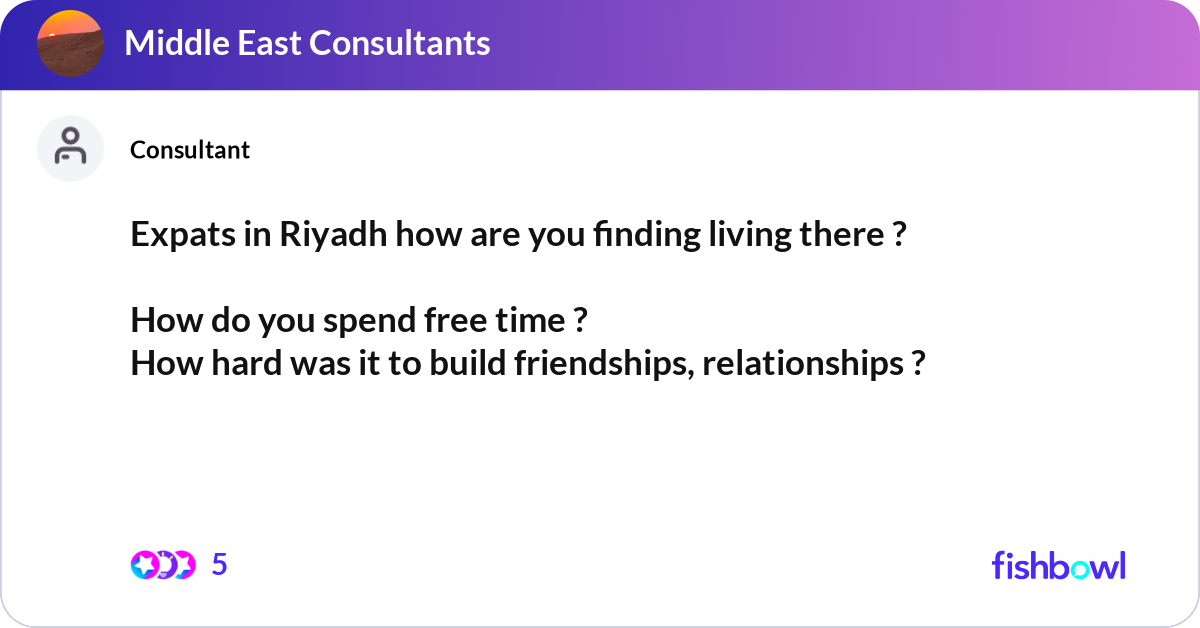 Expats in Riyadh how are you finding living there ... | Fishbowl