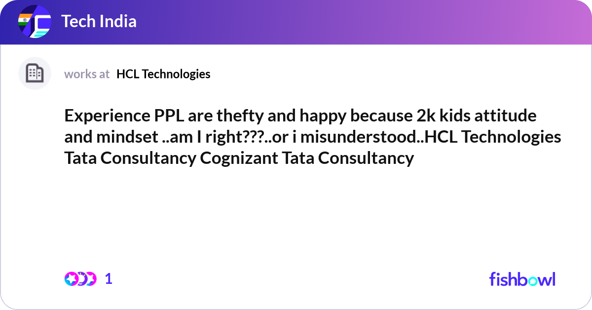 Experience PPL are thefty and happy because 2k kid... | Fishbowl