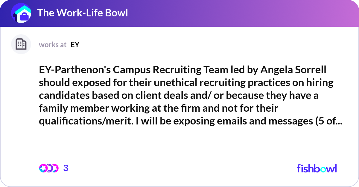 EY-Parthenon's Campus Recruiting Team led by Angel... | Fishbowl