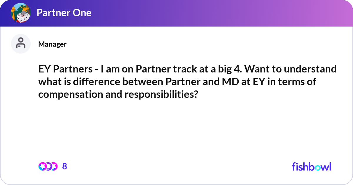 EY Partners - I am on Partner track at a big 4. Wa... | Fishbowl