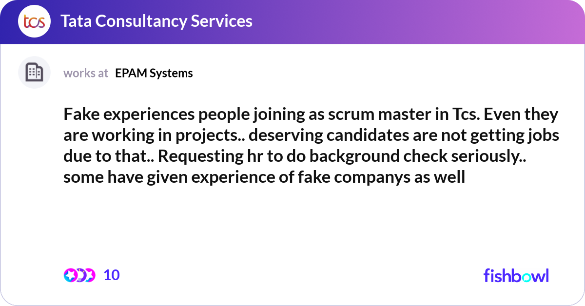 Fake experiences people joining as scrum master in... | Fishbowl