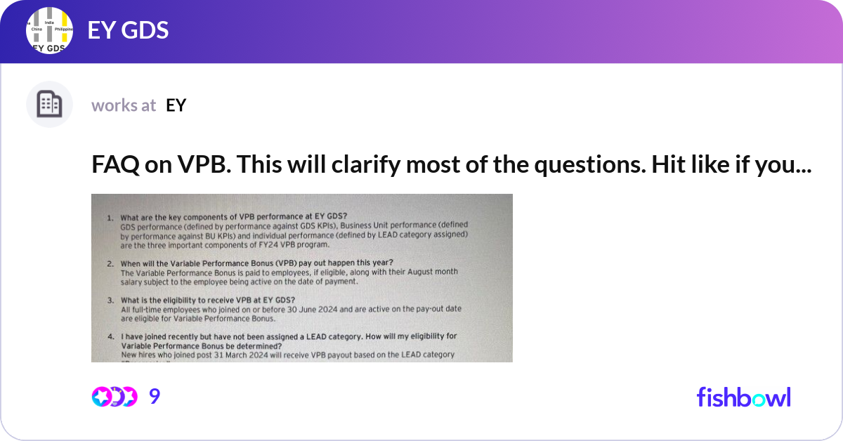 FAQ on VPB. This will clarify most of the question... | Fishbowl
