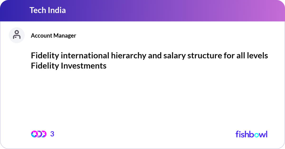 Fidelity international hierarchy and salary struct... | Fishbowl
