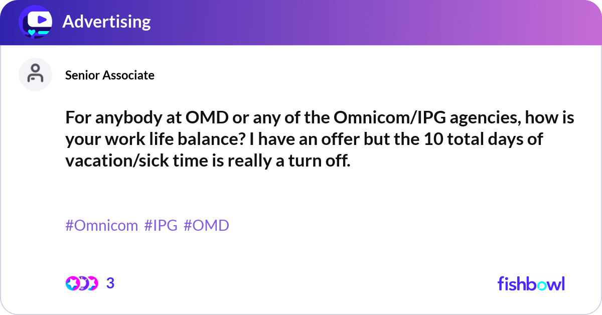 For anybody at OMD or any of the Omnicom/IPG agenc... | Fishbowl