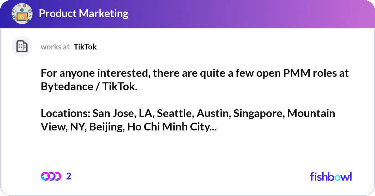 For anyone interested, there are quite a few open ... | Fishbowl