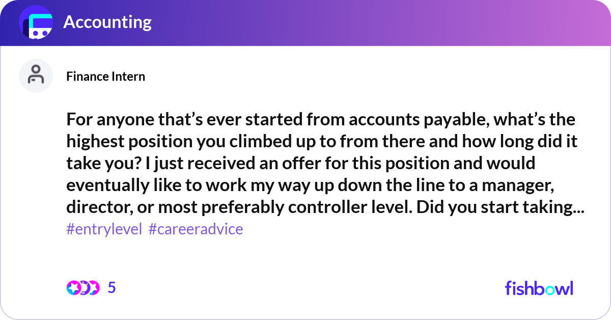 For anyone that’s ever started from accounts payab... | Fishbowl