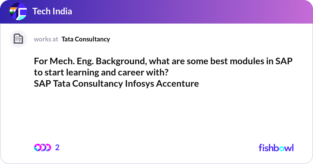 For Mech. Eng. Background, what are some best modu... | Fishbowl