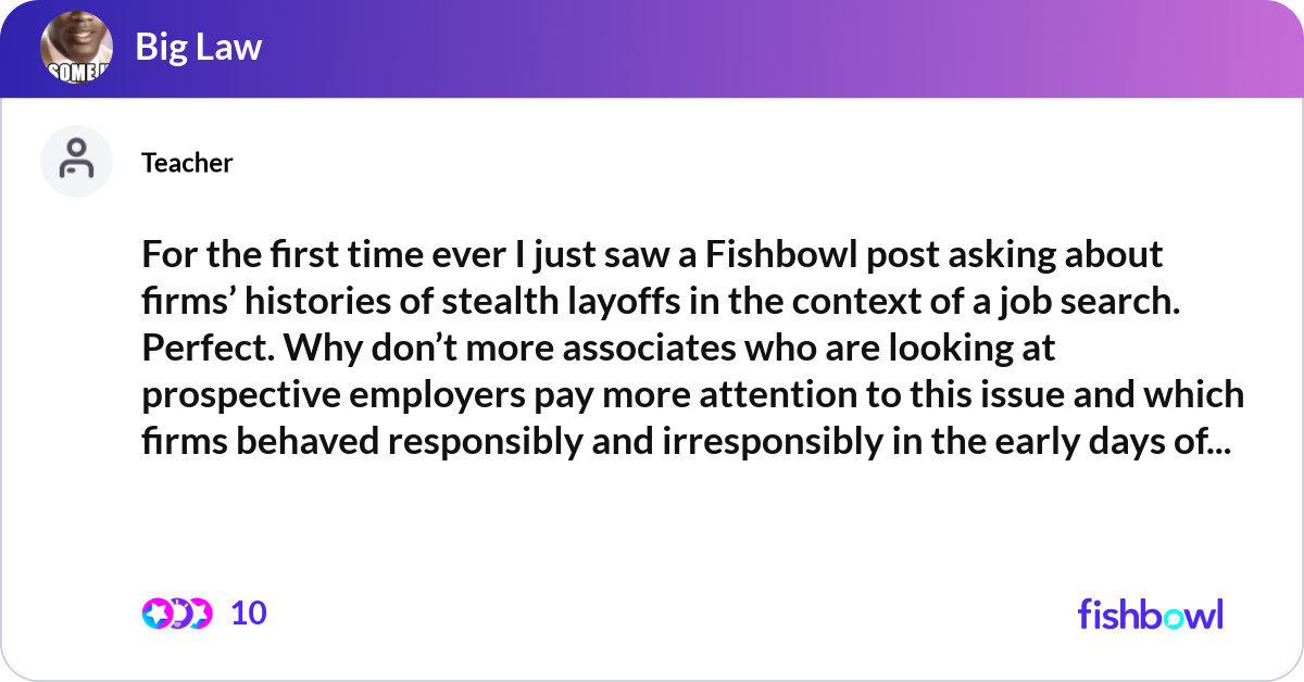 For the first time ever I just saw a Fishbowl post... | Fishbowl