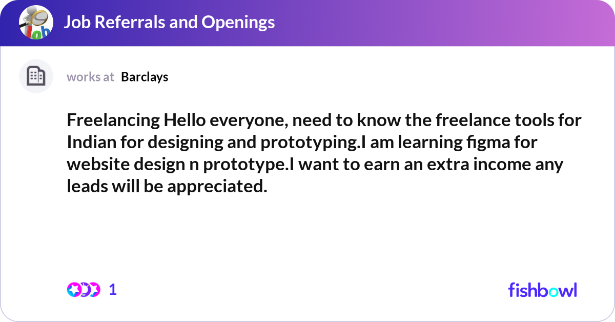 Freelancing Hello everyone, need to know the freel... | Fishbowl