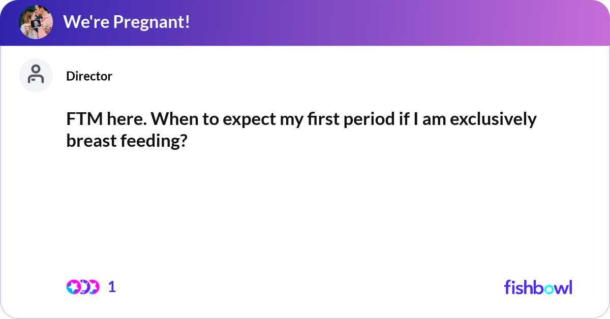 FTM here. When to expect my first period if I am e... | Fishbowl