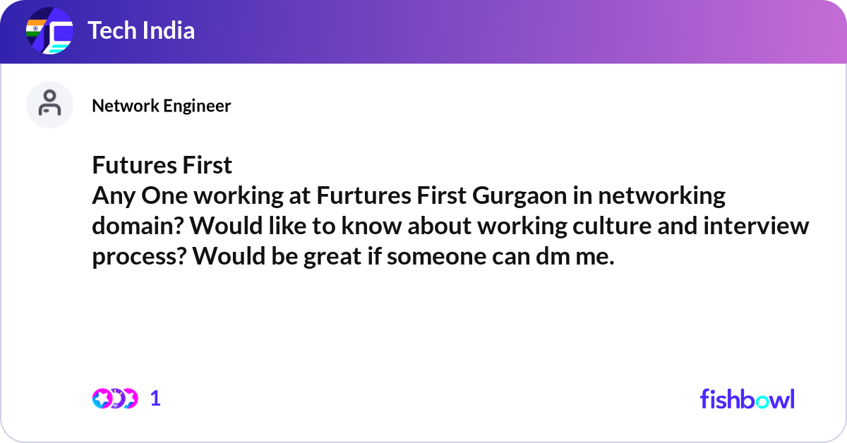 Futures First Any One working at Furtures First G... | Fishbowl