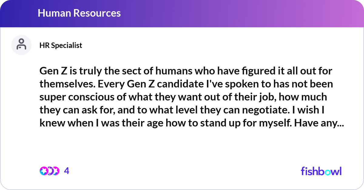 Gen Z is truly the sect of humans who have figured... | Fishbowl