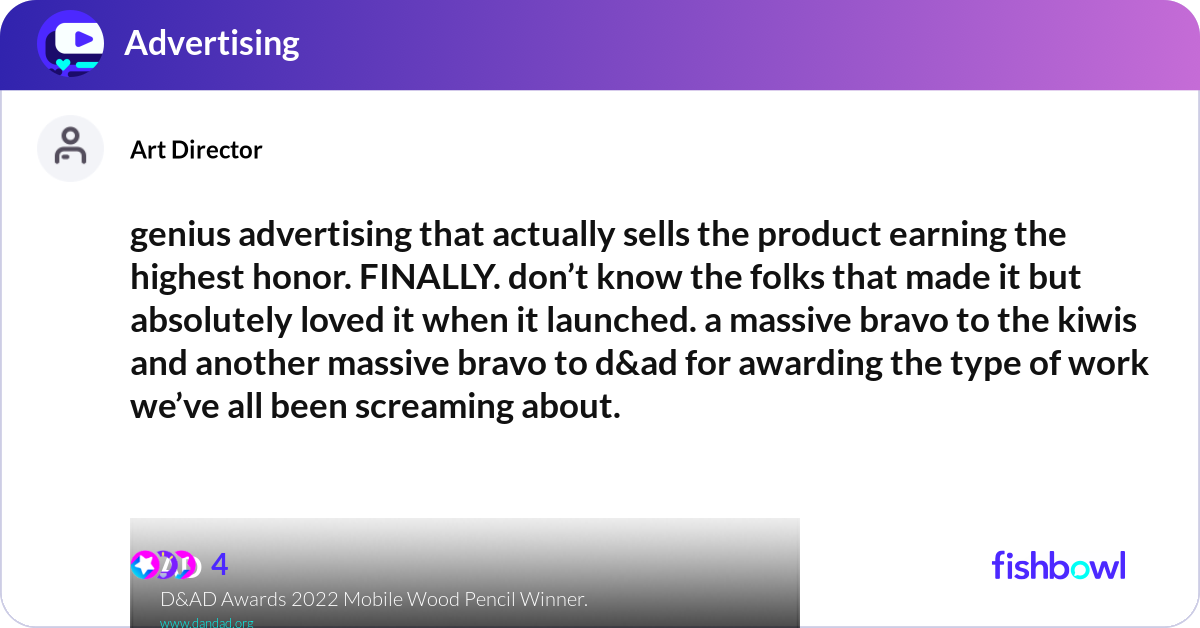 genius advertising that actually sells the product... | Fishbowl