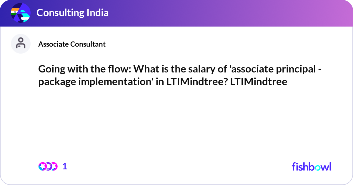 Going with the flow: What is the salary of 'associ... | Fishbowl