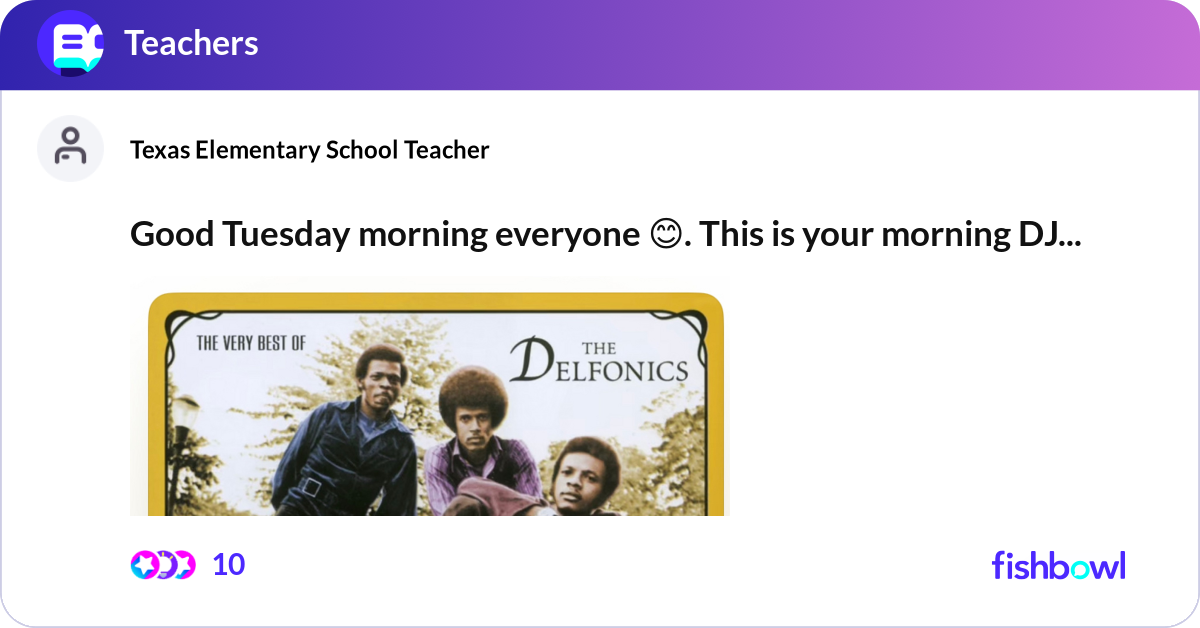 Good Tuesday morning everyone 😊. This is your mor... | Fishbowl