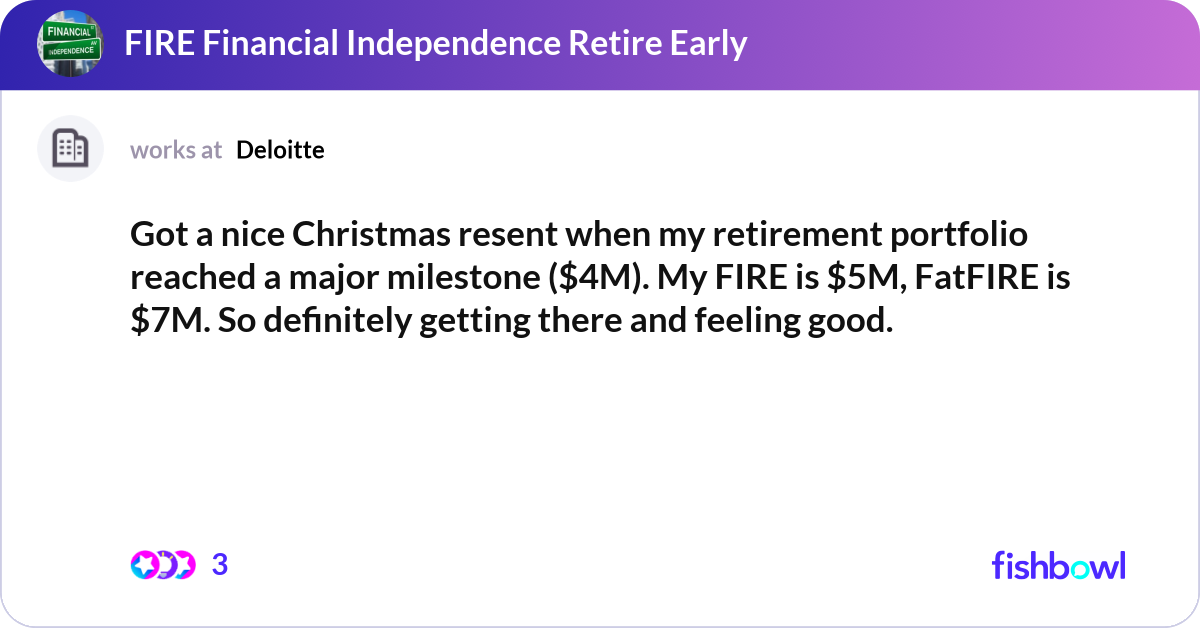 Got a nice Christmas resent when my retirement por... | Fishbowl
