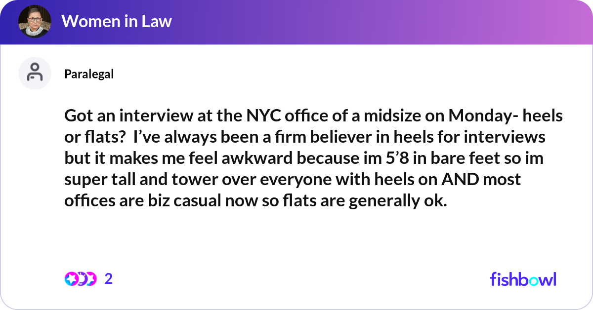 Got an interview at the NYC office of a midsize on... | Fishbowl