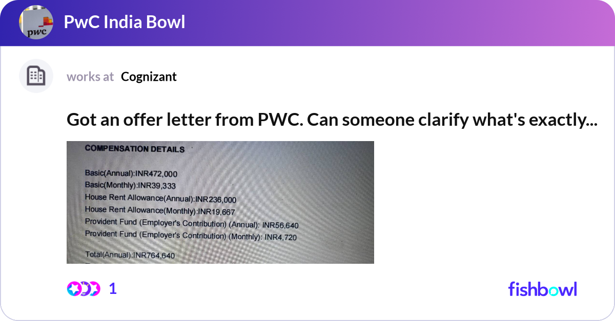Got an offer letter from PWC. Can someone clarify ... | Fishbowl