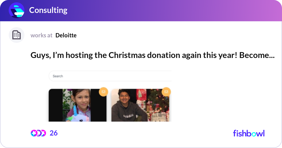 Guys, I’m hosting the Christmas donation again thi... | Fishbowl