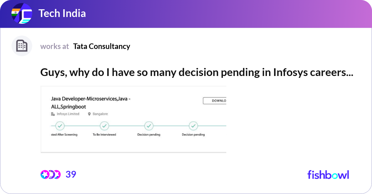 Guys, why do I have so many decision pending in In... | Fishbowl