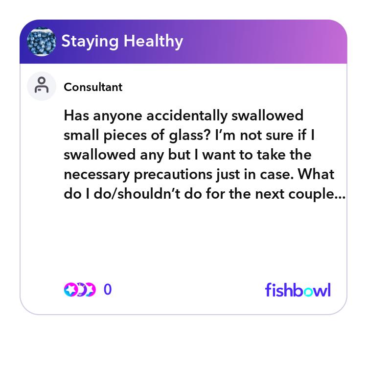 Has anyone accidentally swallowed small pieces of ... | Fishbowl
