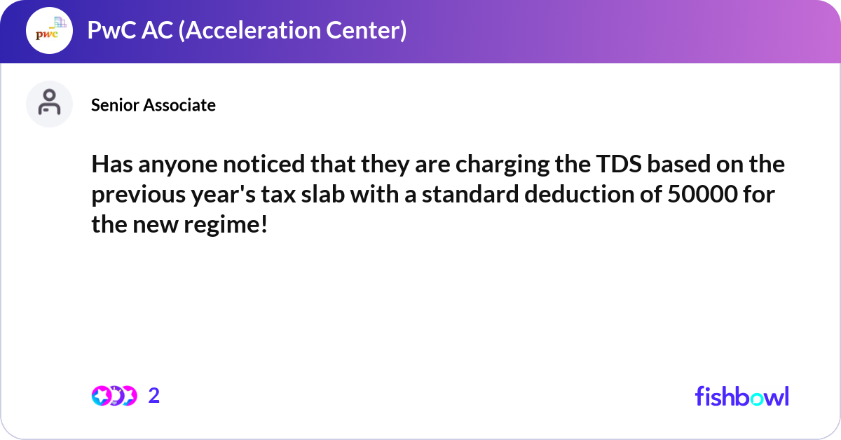 Has anyone noticed that they are charging the TDS ... | Fishbowl