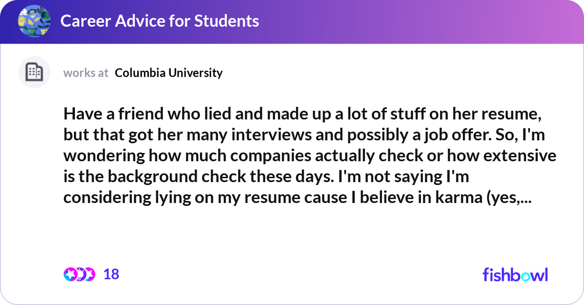 Have a friend who lied and made up a lot of stuff ... | Fishbowl