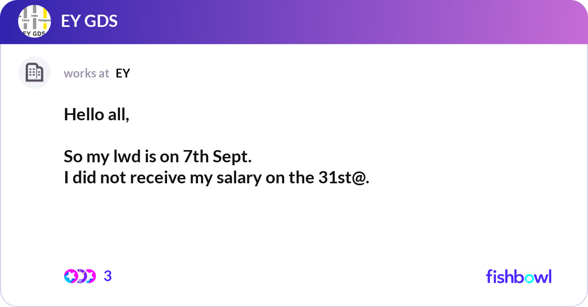 Hello all, So my lwd is on 7th Sept. I did not r... | Fishbowl