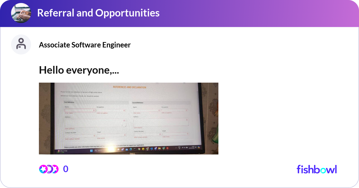 Hello everyone, I need two references for Cdac to ... | Fishbowl