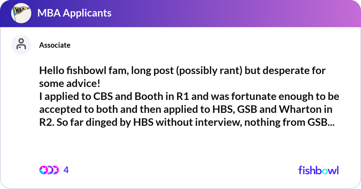 Hello fishbowl fam, long post (possibly rant) but ... | Fishbowl