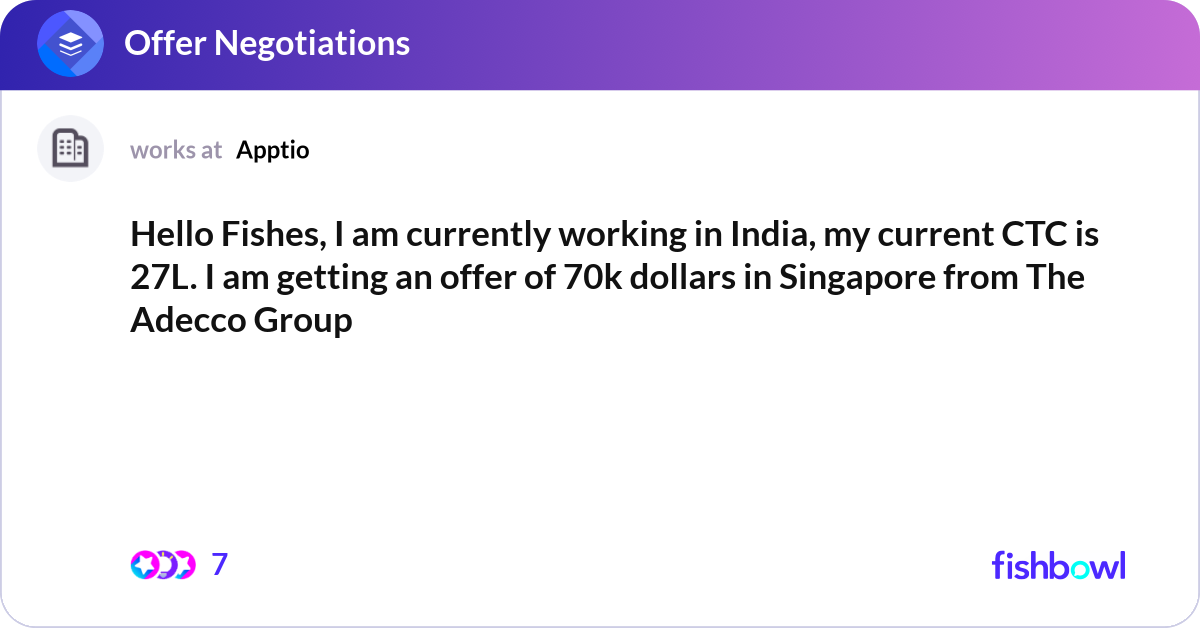 Hello Fishes, I am currently working in India, my ... | Fishbowl