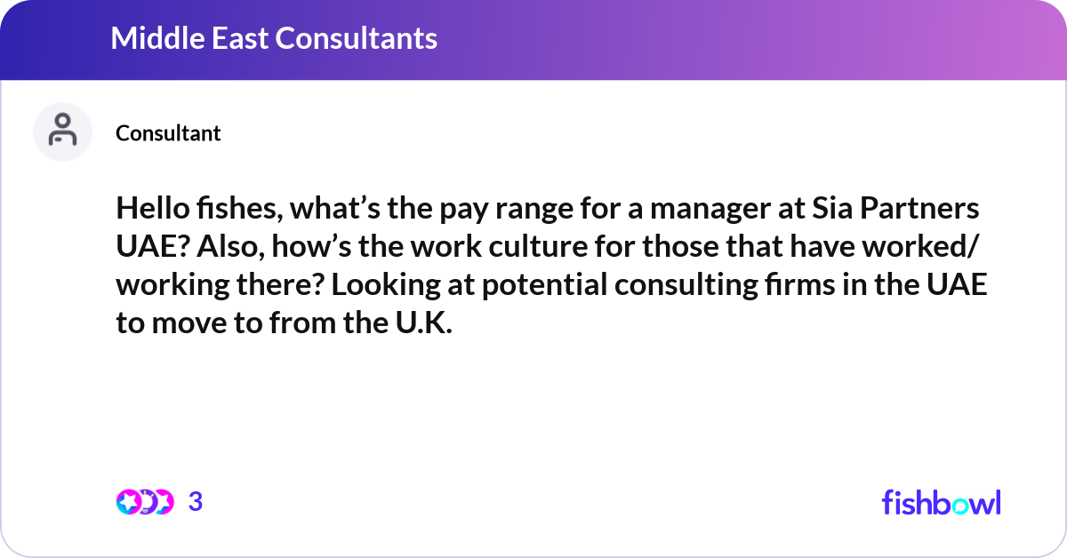 Hello fishes, what’s the pay range for a manager a... | Fishbowl