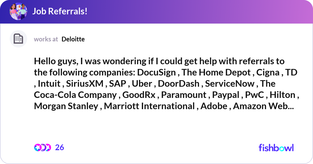 Hello guys, I was wondering if I could get help wi... | Fishbowl