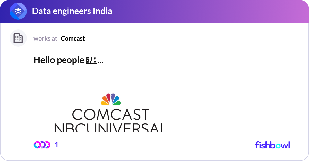 Hello people 😊 Comcast is hiring for below roles... | Fishbowl