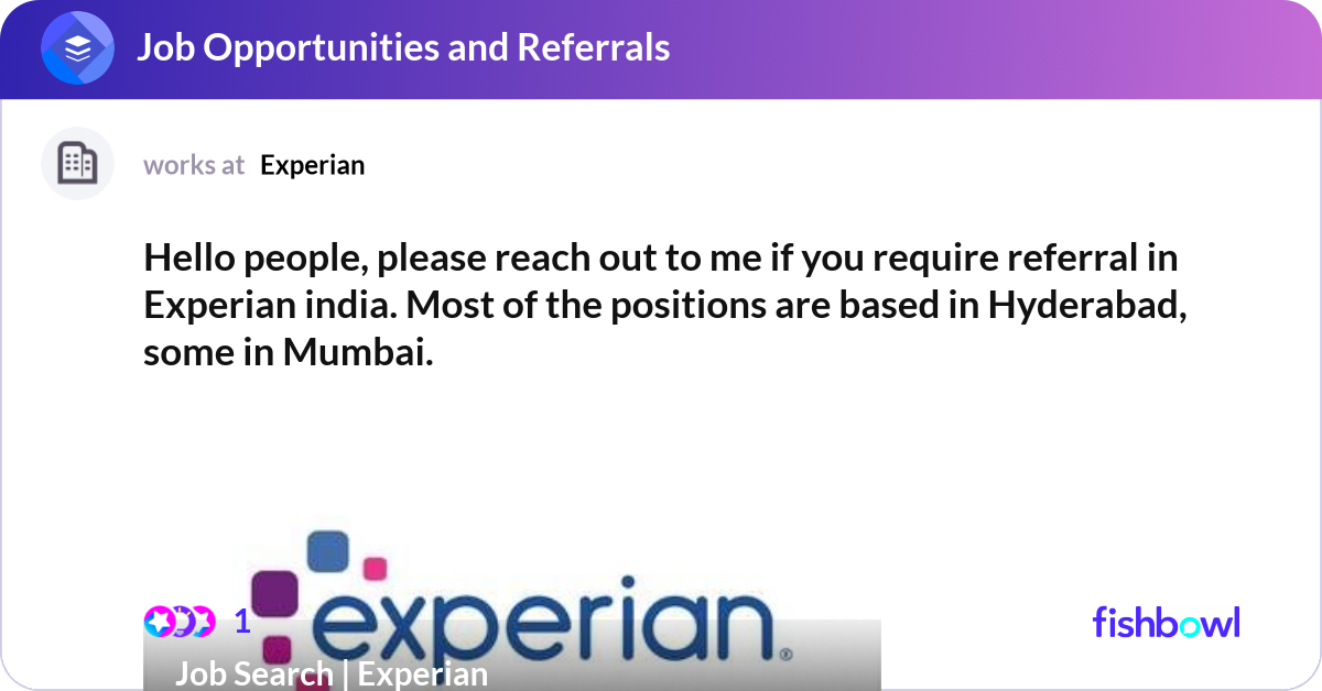 Hello people, please reach out to me if you requir... | Fishbowl