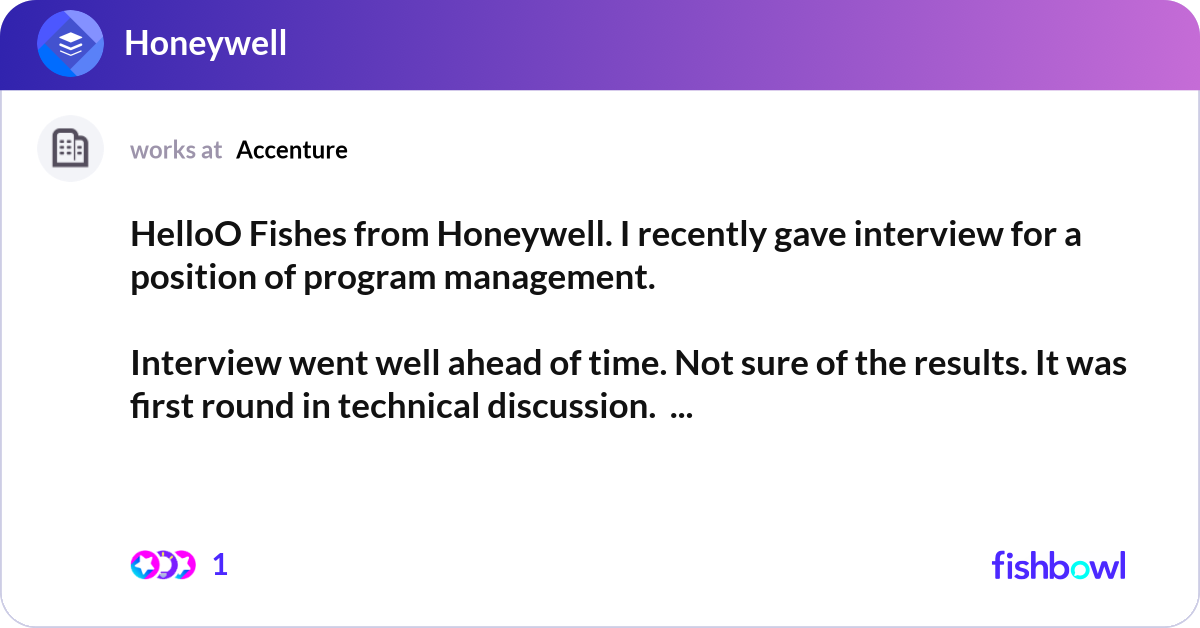 HelloO Fishes from Honeywell. I recently gave inte... | Fishbowl