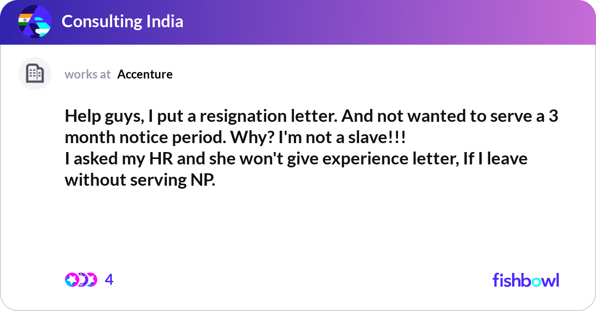 Help guys, I put a resignation letter. And not wan... | Fishbowl