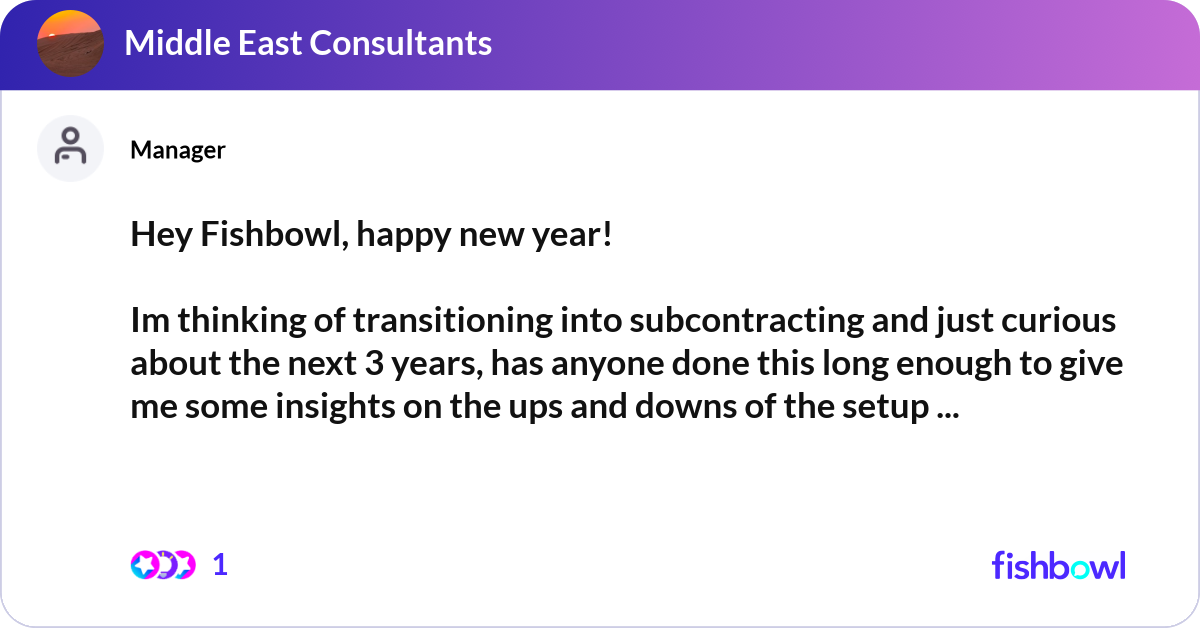 Hey Fishbowl, happy new year! Im thinking of tra... | Fishbowl