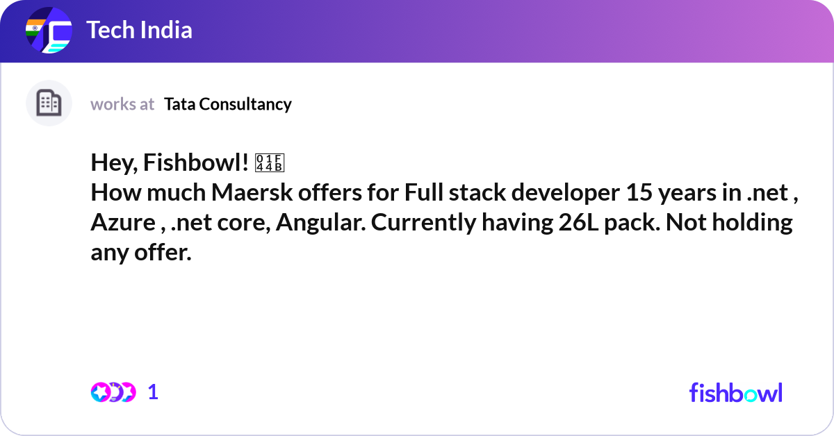 Hey, Fishbowl! 👋 How much Maersk offers for Full ... | Fishbowl