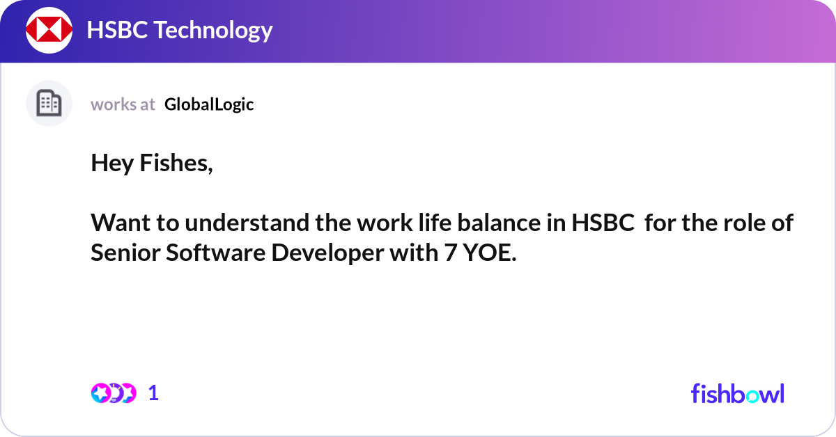 Hey Fishes, Want to understand the work life bal... | Fishbowl
