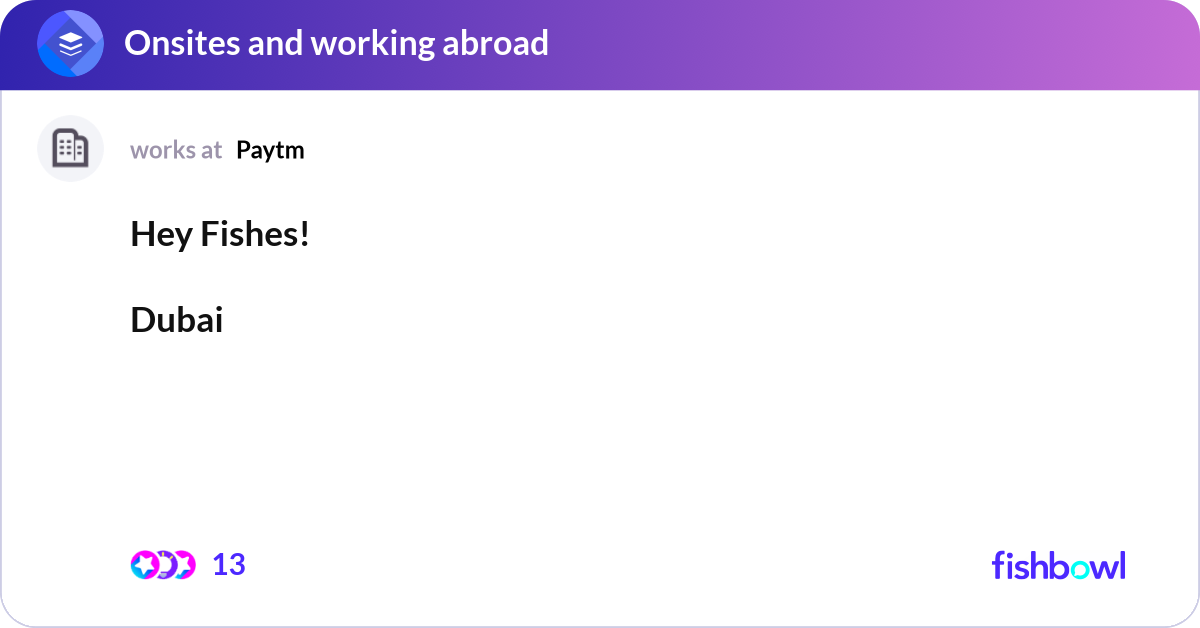 Hey Fishes! Dubai I applied on Naukri Gulf and r... | Fishbowl