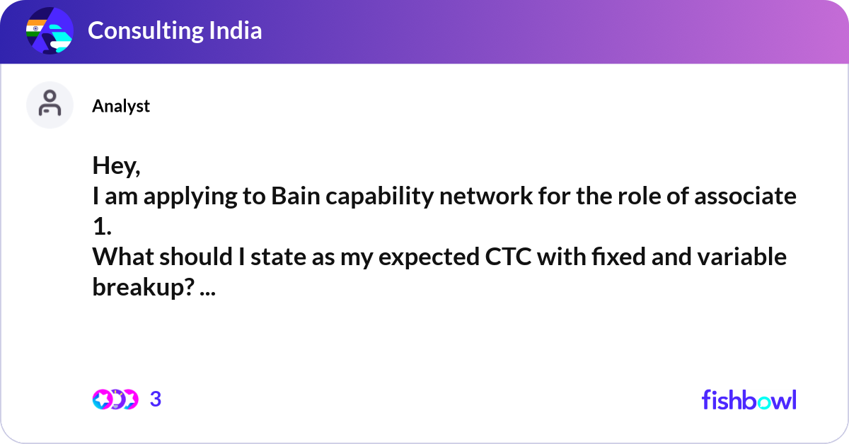 Hey, I am applying to Bain capability network for ... | Fishbowl