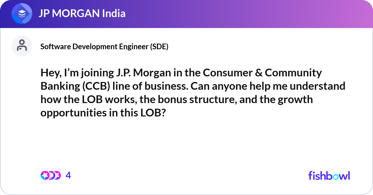 Hey, I’m joining J.P. Morgan in the Consumer & Com... | Fishbowl
