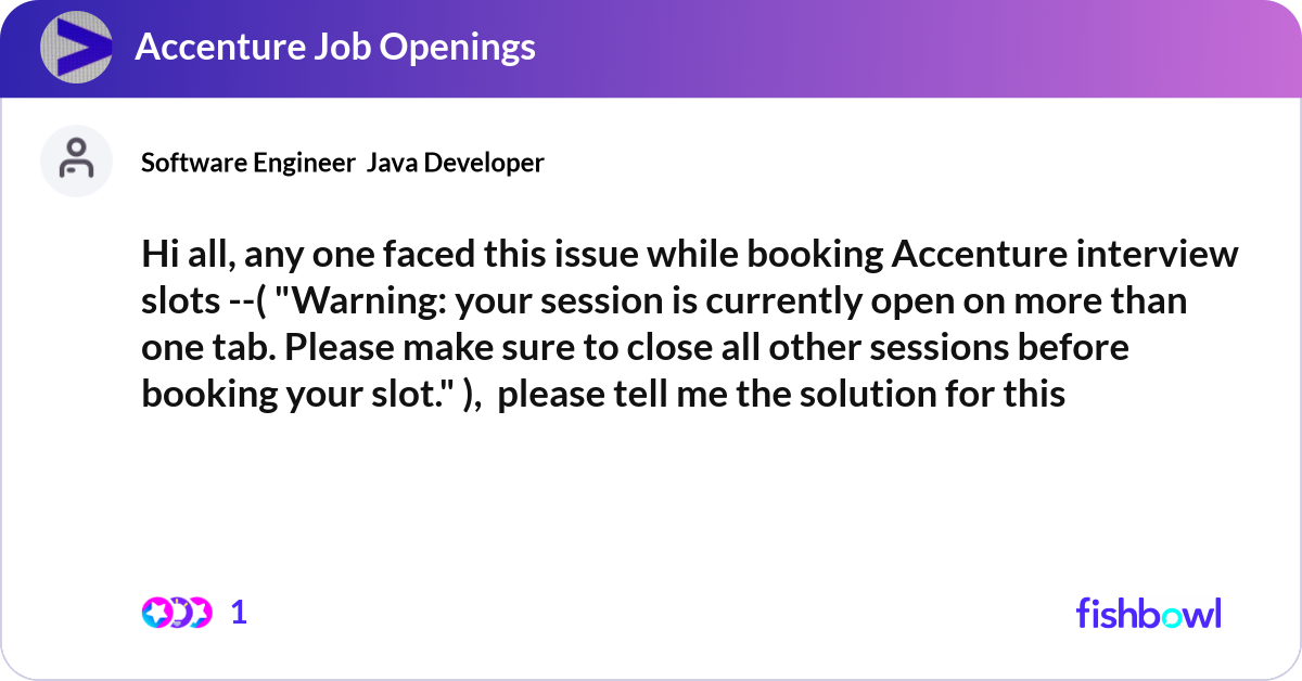 Hi all, any one faced this issue while booking Acc... | Fishbowl