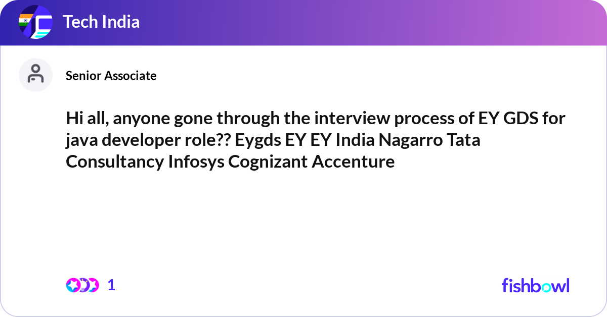 Hi all, anyone gone through the interview process ... | Fishbowl