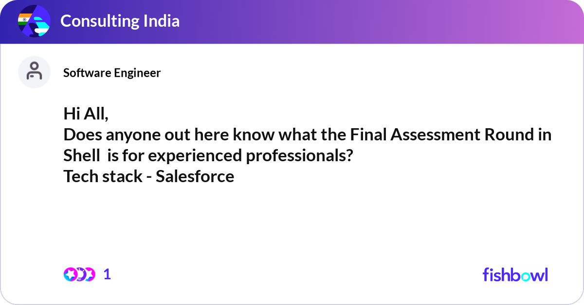Hi All, Does anyone out here know what the Final A... | Fishbowl