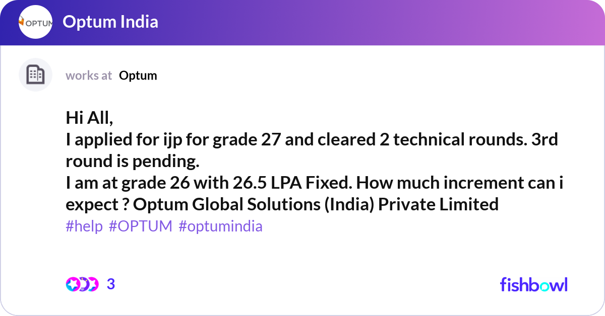 Hi All, I applied for ijp for grade 27 and cleared... | Fishbowl