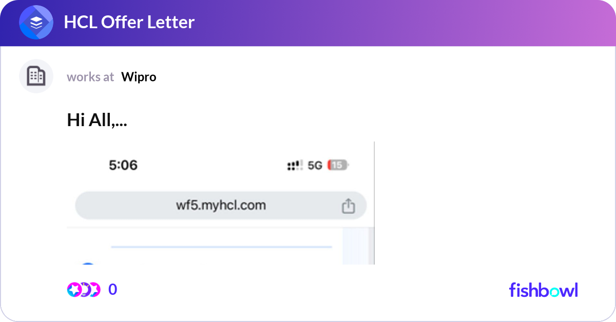Hi All, On the ionboard portal for HCL, the statu... | Fishbowl
